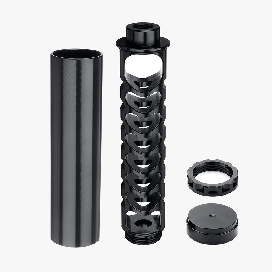 6″Lx1.4″OD Monocore Solvent Trap Aluminum (1/2×28 or 5/8×24)