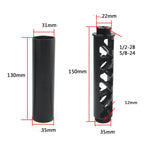 Single Core Aluminum Fuel Filter 6" 10" 12" Solvent Trap 1/2-28 5/8-24