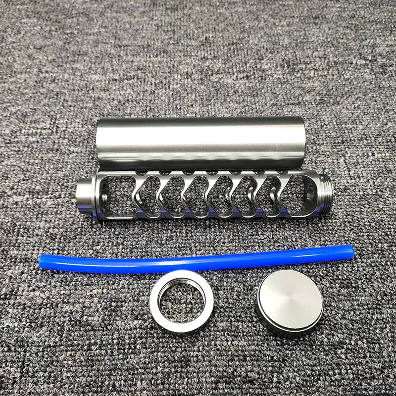 6 inch 1/2-28 5/8-24 Fuel Filter Aluminum Monocore Solvent Trap For Na ...