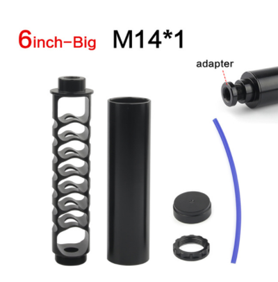 6 inch 1/2-28 5/8-24 Fuel Filter Aluminum Monocore Solvent Trap For Na