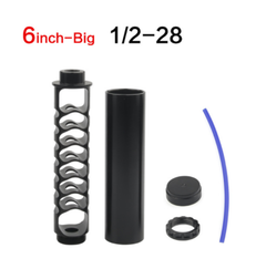 6 inch 1/2-28 5/8-24 Fuel Filter Aluminum Monocore Solvent Trap For Na