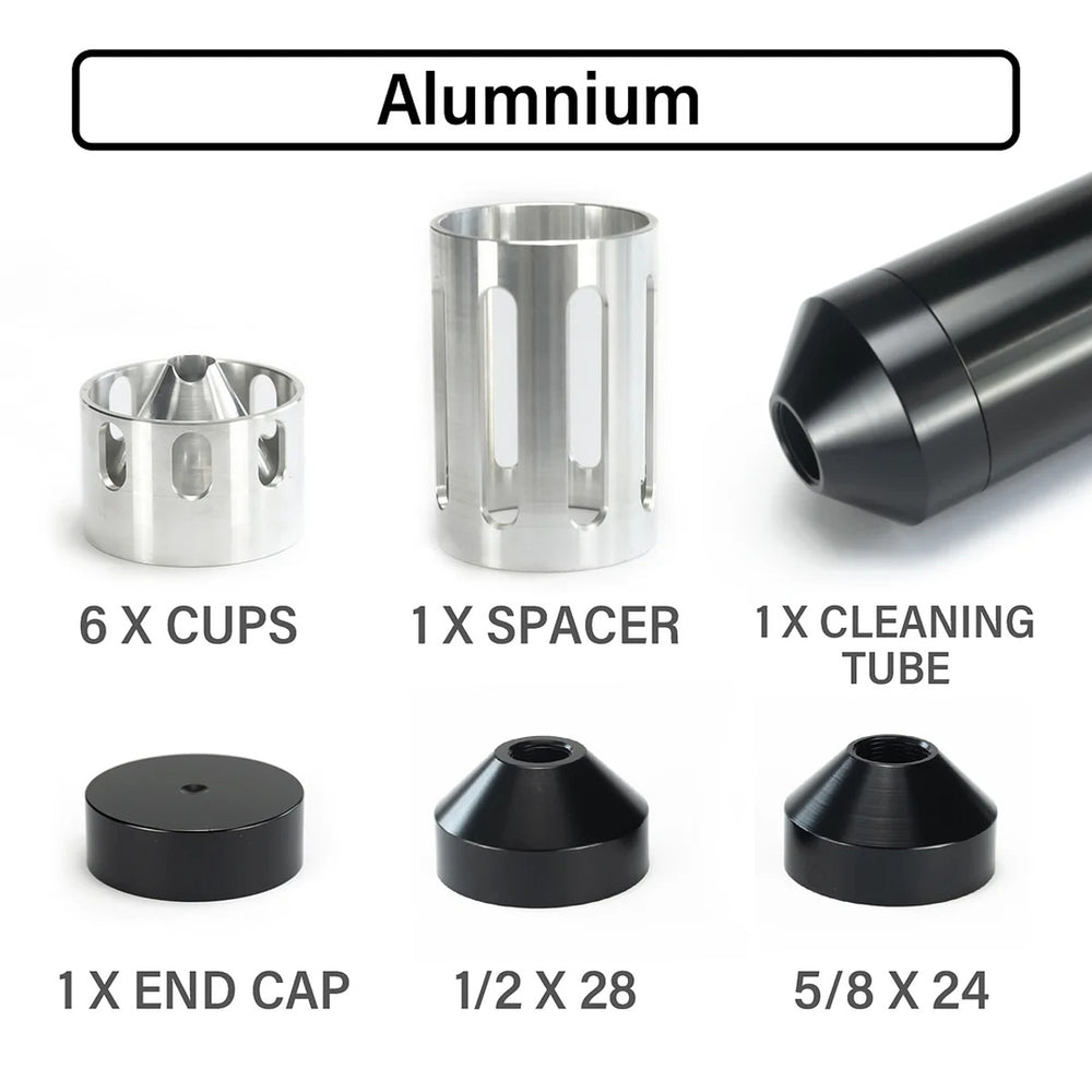 8.5“Lx1.7″OD Solvent Trap Aluminum Fuel Filter (5/8×24 or 1/2×28)