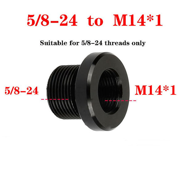 Barrel Thread Adapter for Barrel, 5/8 "x 24 to 1 / 2-28 to M14x1 to M1