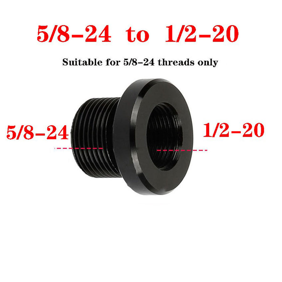 Barrel Thread Adapter for Barrel, 5/8 "x 24 to 1 / 2-28 to M14x1 to M1